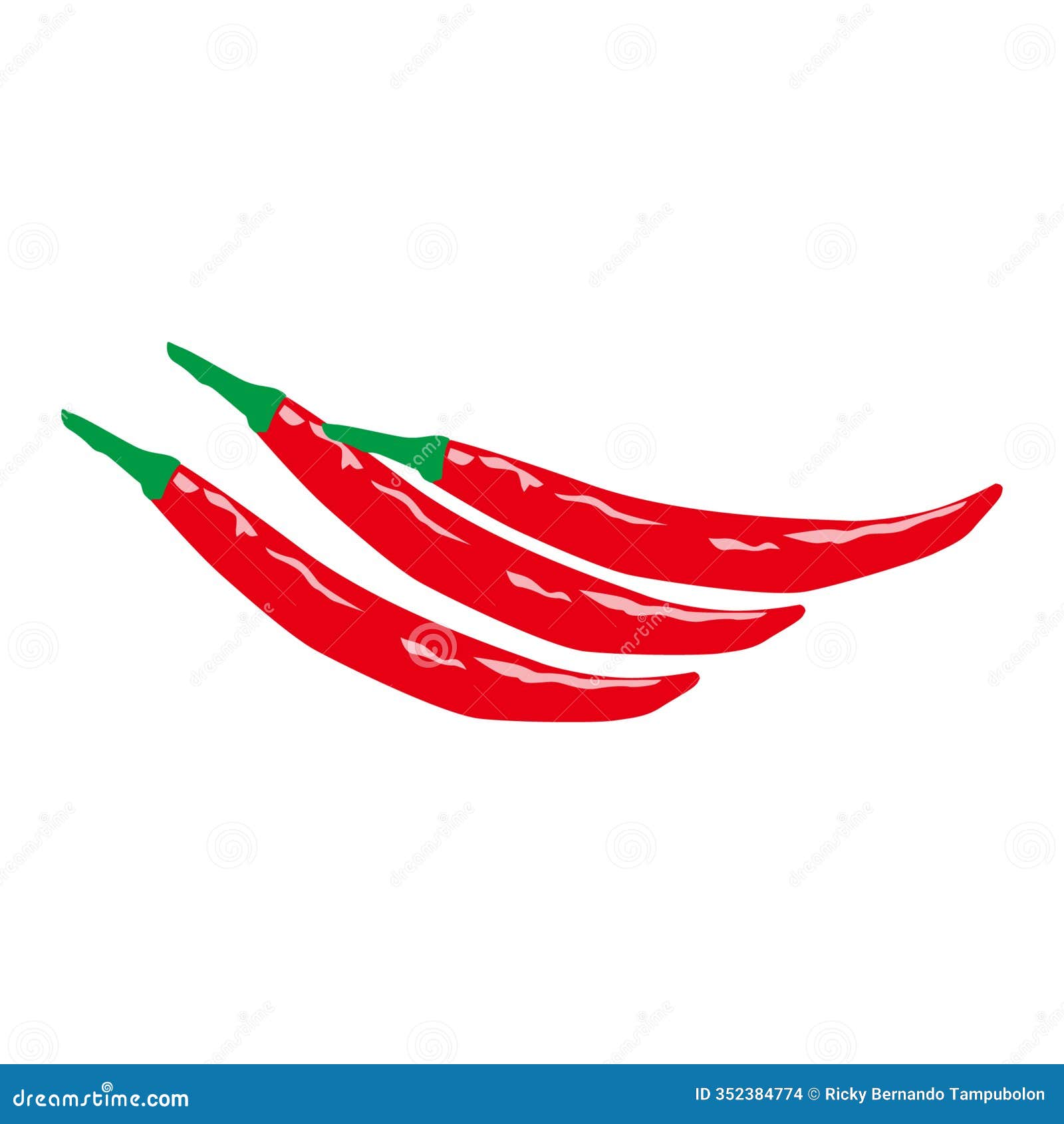 Red Hot Chilli Vector Art Isolated Stock Illustration | CartoonDealer ...