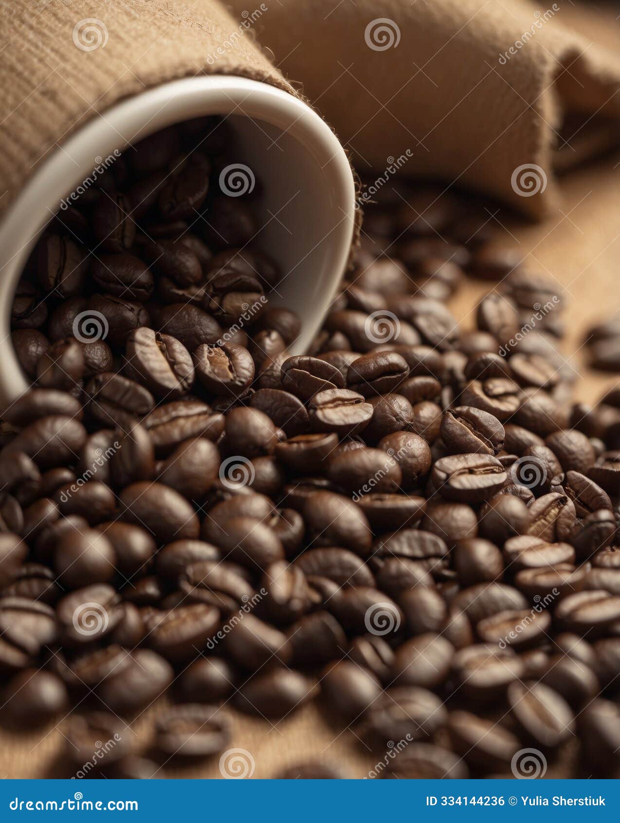 Professional Cinematic Shot of Coffee Beans. Stock Illustration ...