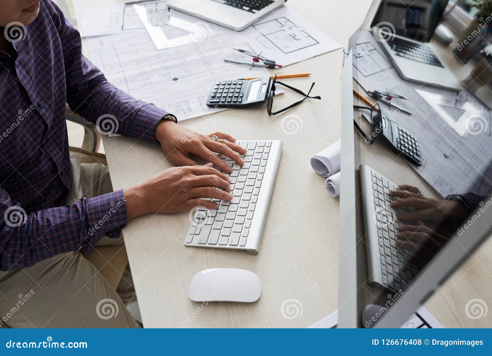 Engineer busy with work stock photo. Image of male, professional ...