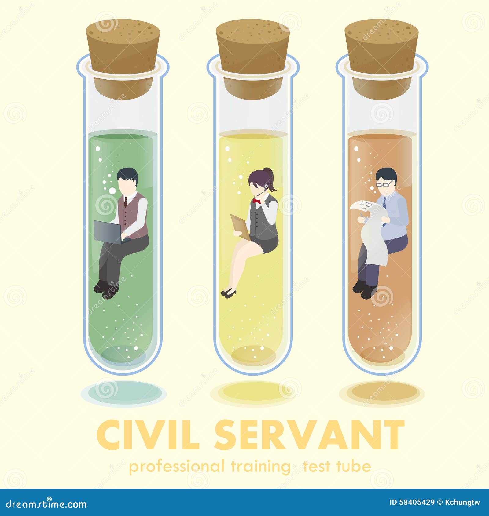 Professional Civil Servant Concept Stock Vector - Illustration of ...