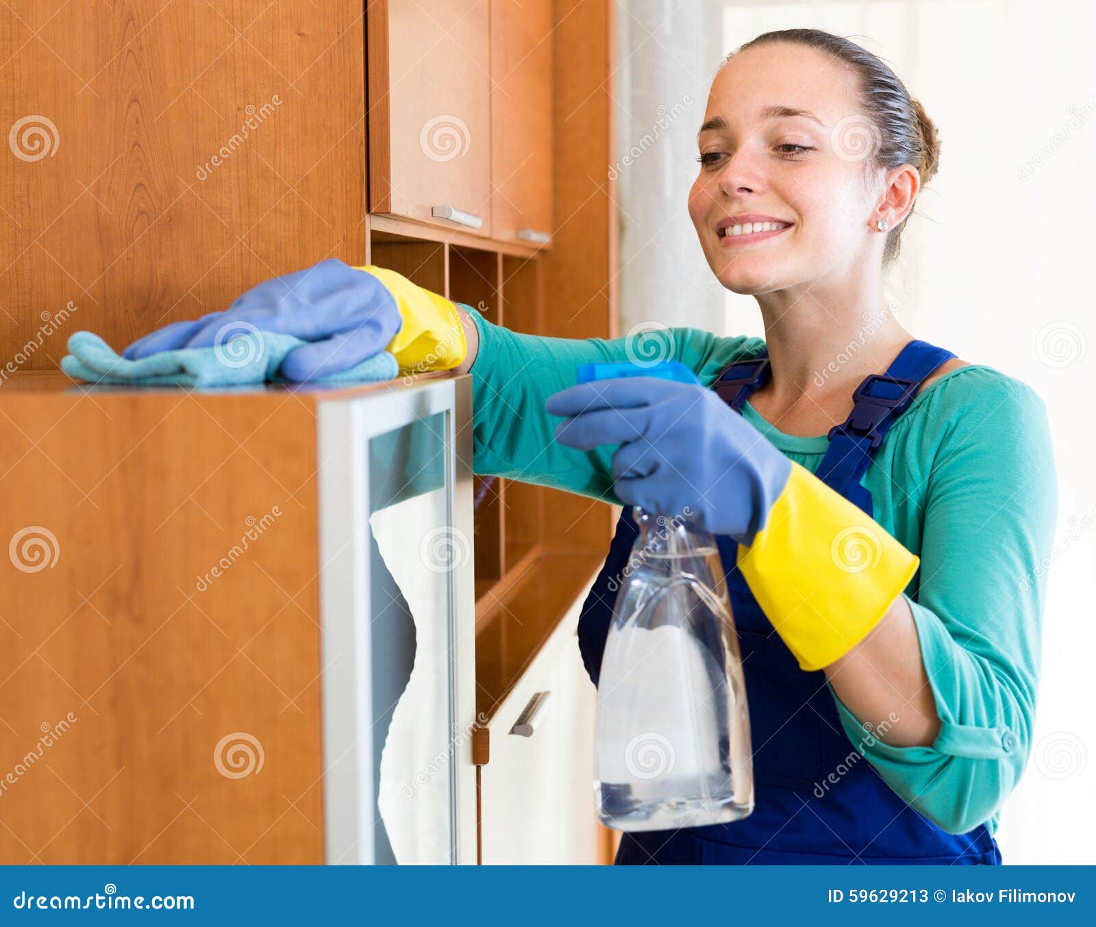 Professional Cleaner Cleaning the Office Stock Image - Image of floor ...