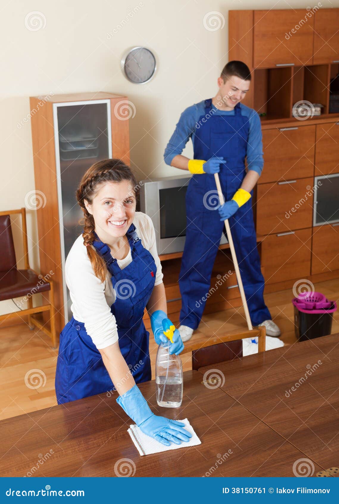 Professional cleaners stock image. Image of domestic - 38150761