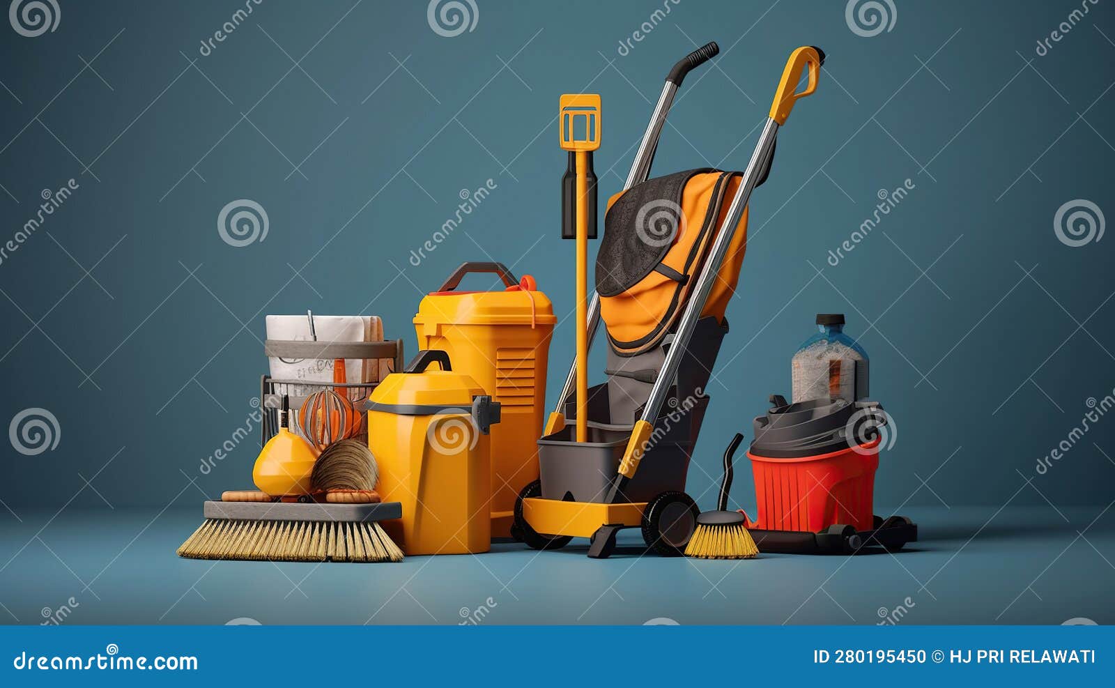 Professional Cleaning Equipment. Generative Ai Stock Illustration ...