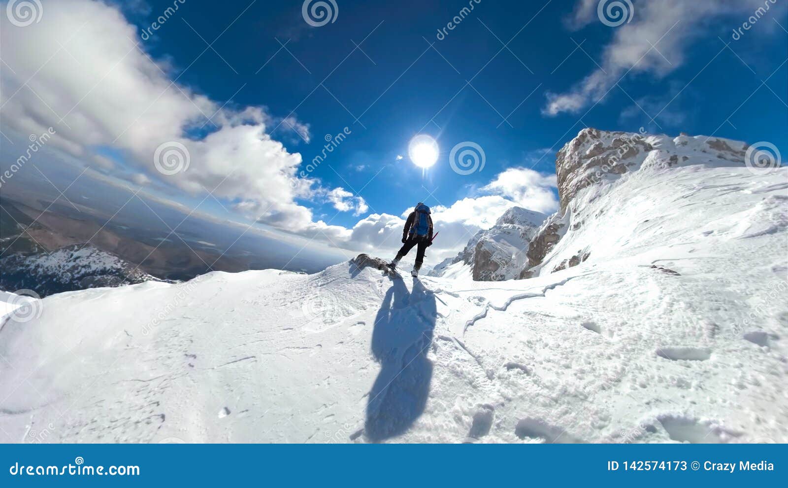 Professional Climber`s Peak Goal and Proud Upright Posture Stock Image ...