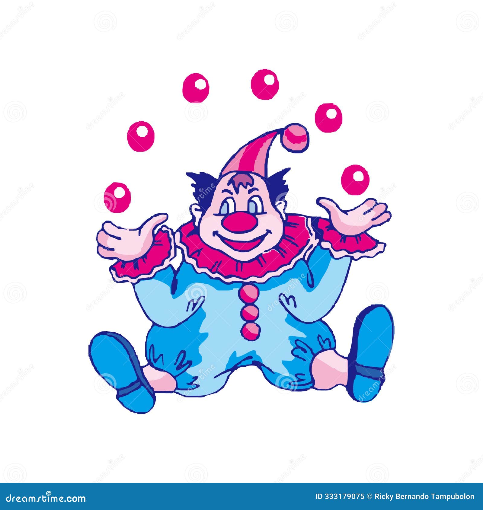 Professional Clown Vector Image Art Stock Illustration - Illustration ...