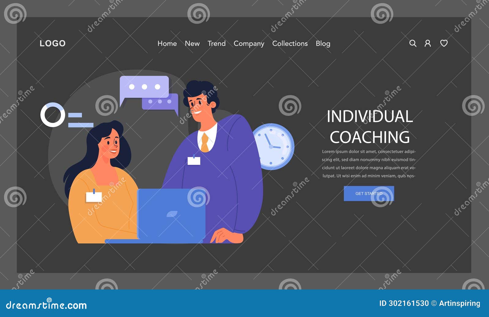 Professional Coach Guiding a Dedicated Learner. Stock Vector - Illustration of coach, dialogue ...