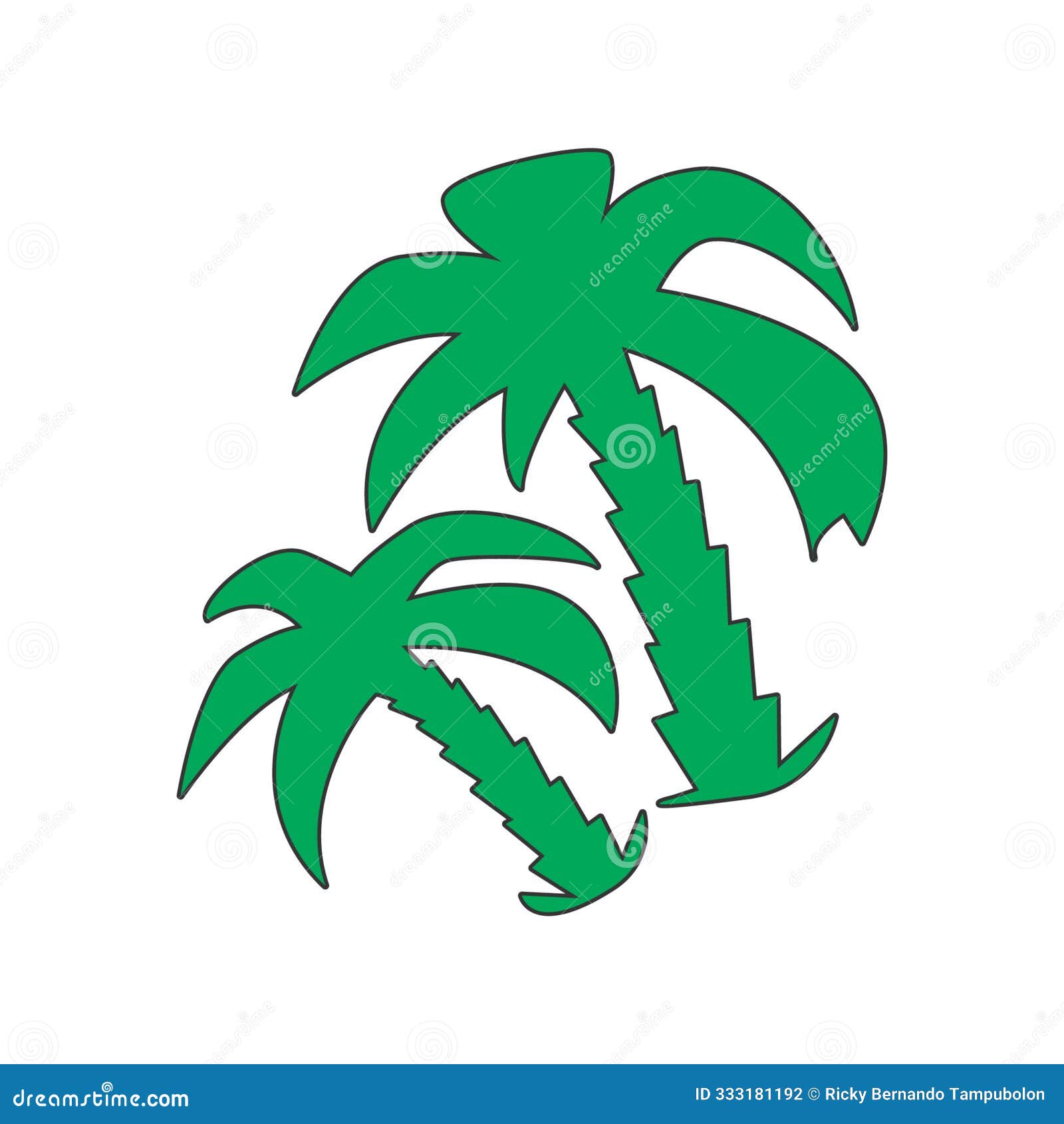 Professional Coconut Tree Vector Art Stock Illustration - Illustration ...