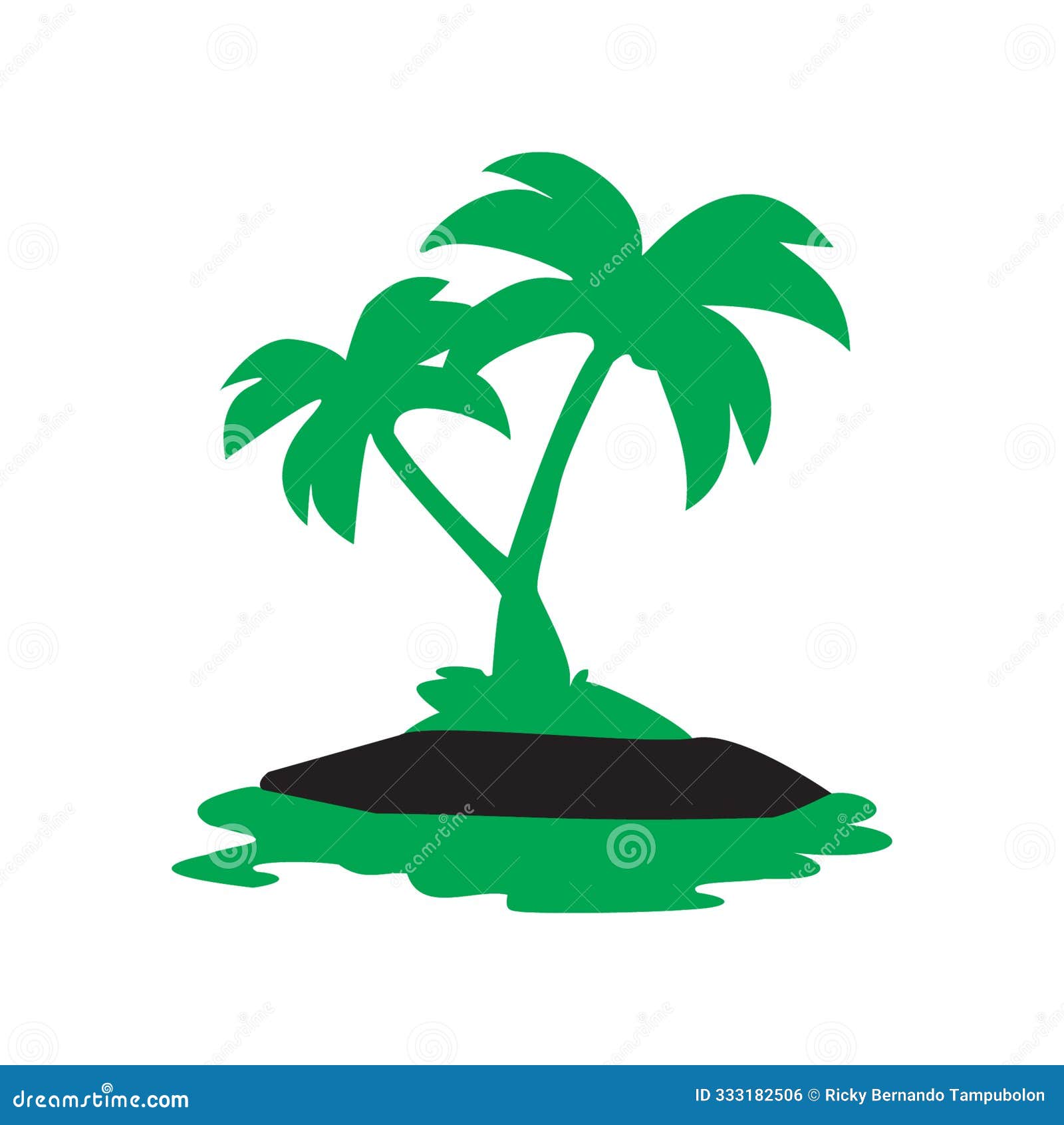 Professional Coconut Tree Vector Image Stock Illustration ...