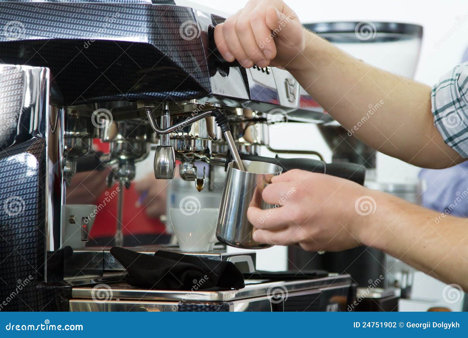 Professional Coffee Machine Stock Photo - Image of dispenser, mill ...