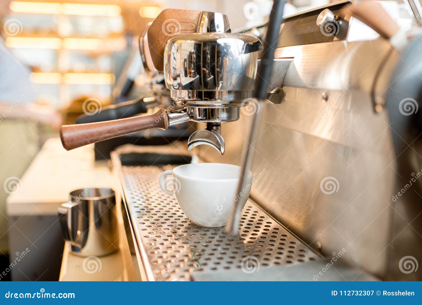 Professional Coffee Machine in the Cafe Stock Image - Image of ...
