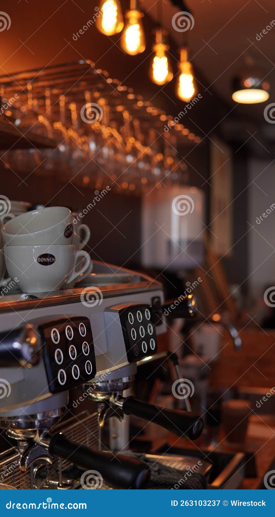 Professional Coffee Machine in a Cafe Environment Editorial Photography ...