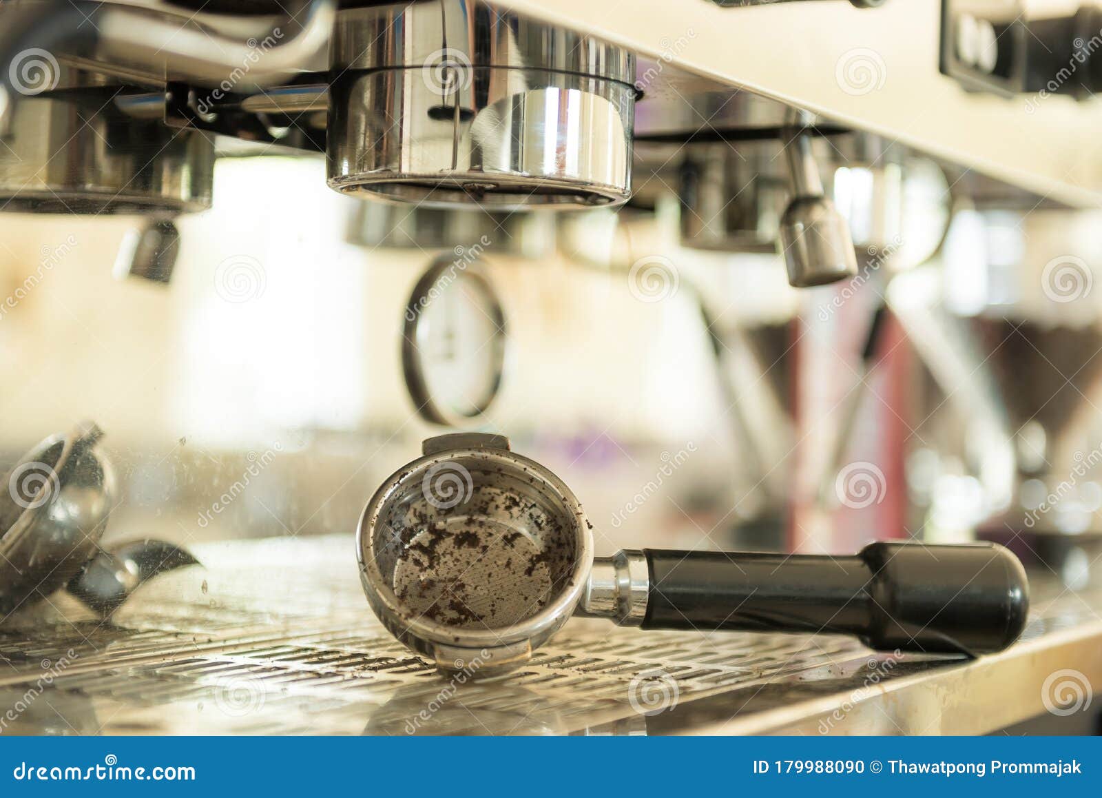 Professional Coffee Machine in a Cafe Stock Photo - Image of ...