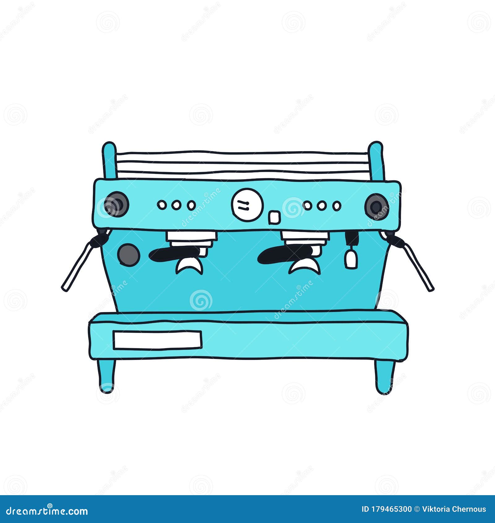 Professional Coffee Machine Doodle Icon Stock Illustration ...