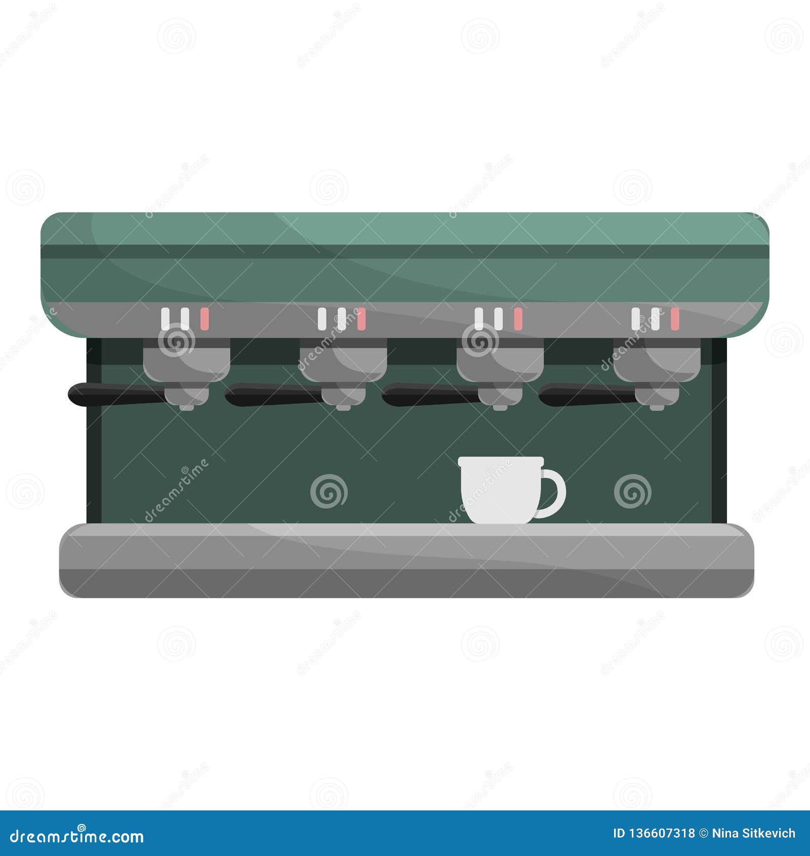 Professional Coffee Machine Icon, Cartoon Style Stock Vector ...