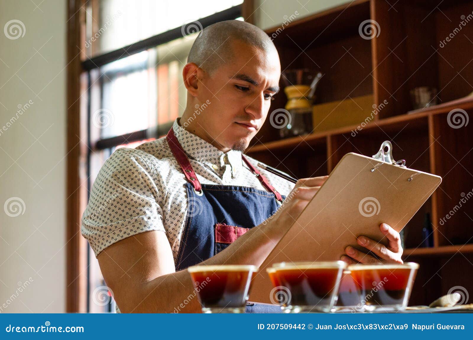 Professional Coffee Taster Testing New Smells and Flavors. Stock Photo ...
