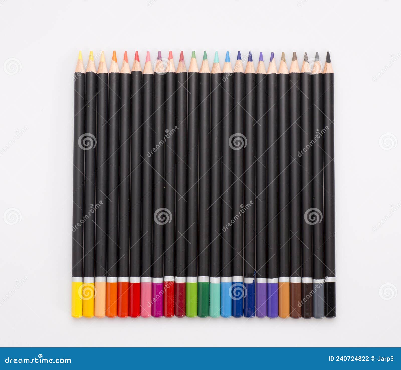 Professional Colored Pencils Stock Photo - Image of indicative, white ...