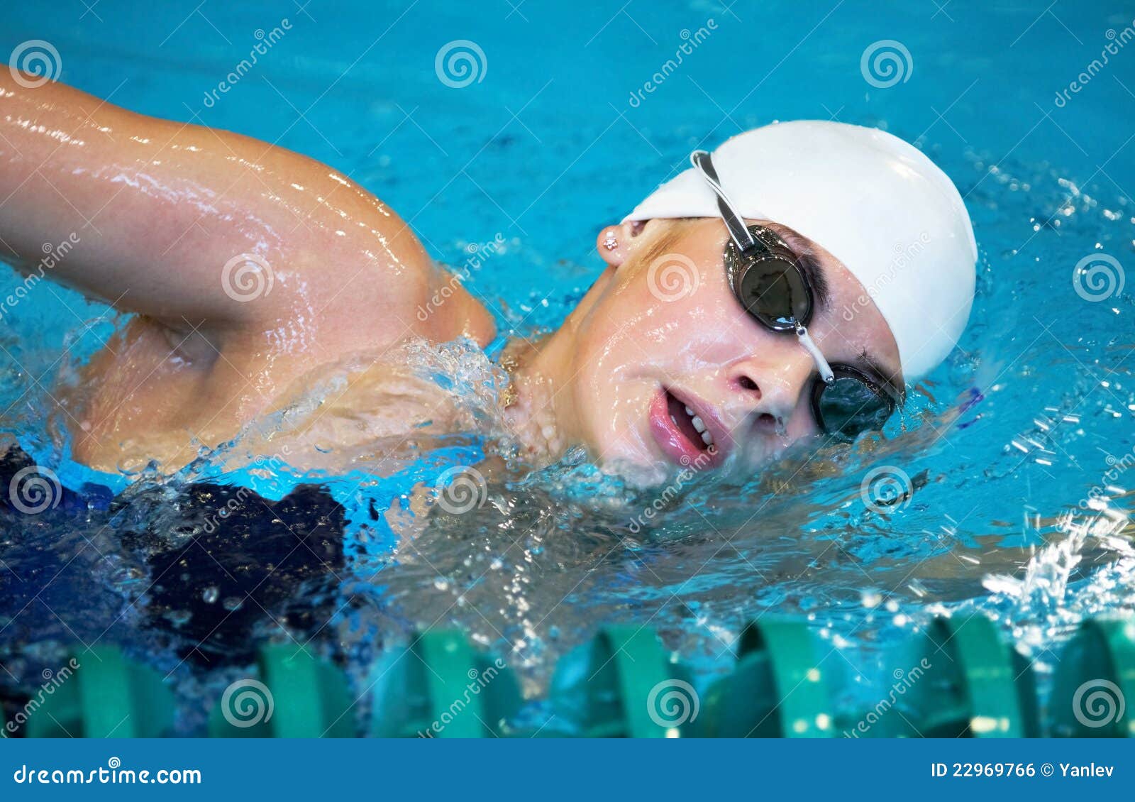 Professional Competitive Swimmer Stock Photo - Image of power, health ...