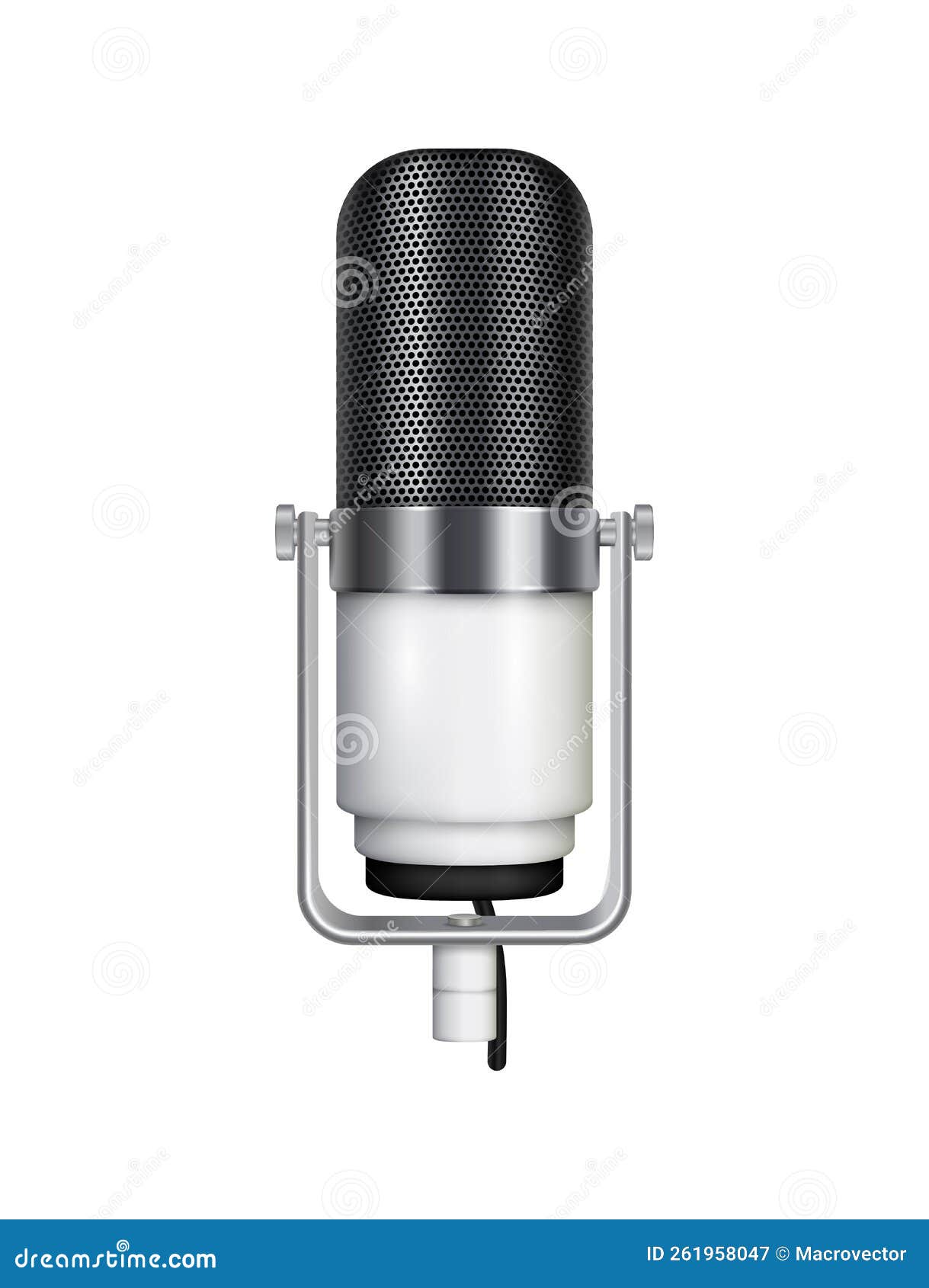 Professional Condenser Microphone Compositon Stock Illustration ...