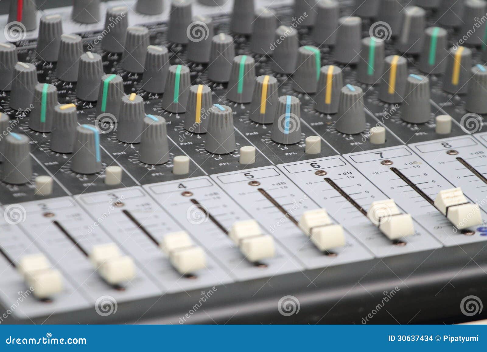 Professional Console in Recording Studio Stock Photo - Image of ...
