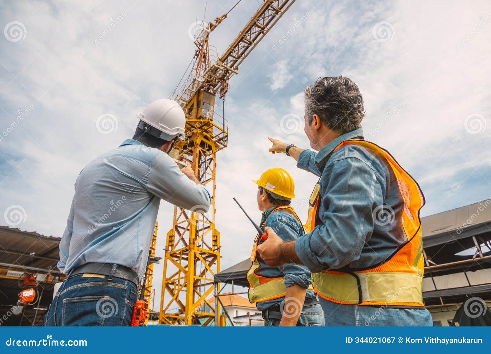Professional Construction Worker Laying Bricks And Building Walls On ...