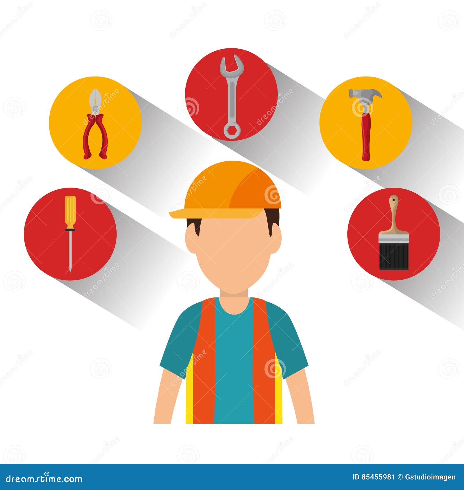Professional Construction on Site Stock Vector - Illustration of ...