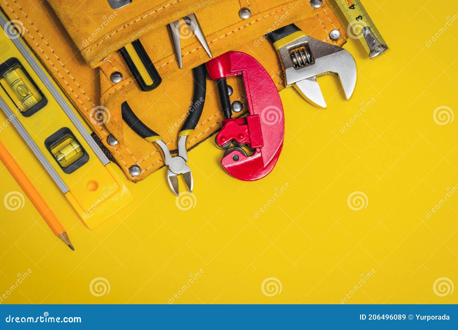 Professional Construction Tools for the Master Builder on Yellow ...