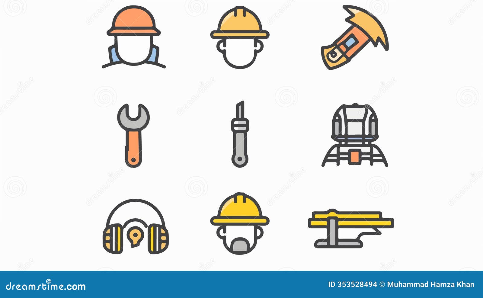 Professional Construction Worker Icon for Creative Projects and Design ...