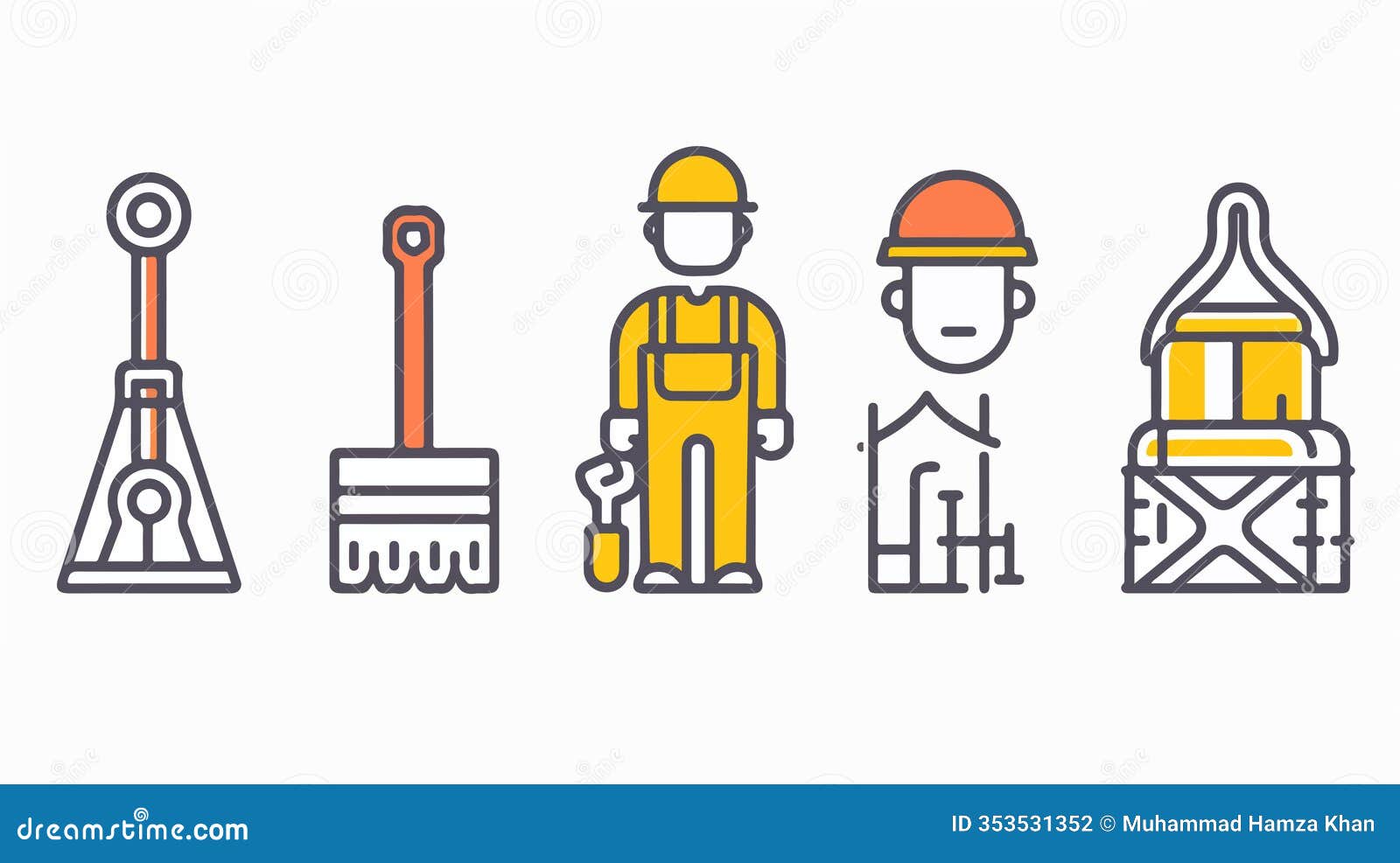 Professional Construction Worker Icon for Creative Projects and Design ...