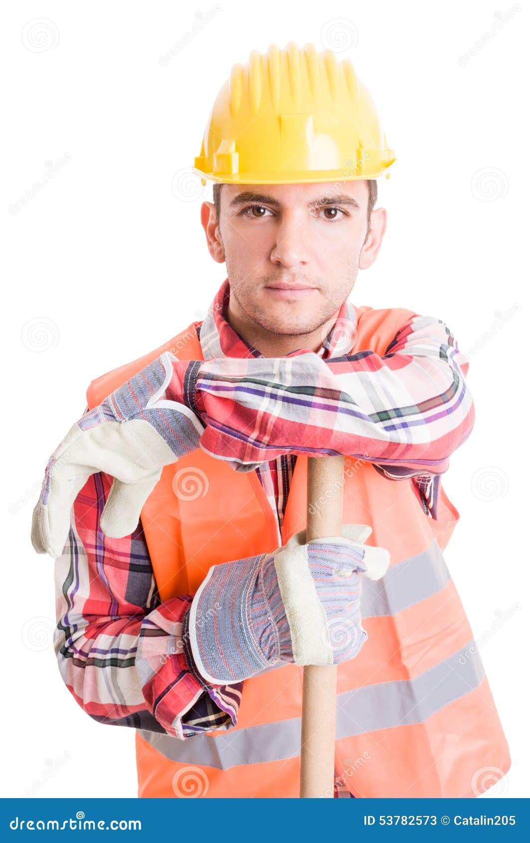 Professional Construction Worker Resting Stock Image - Image of tired ...