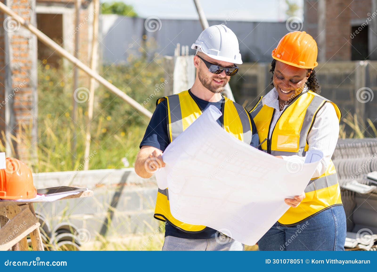 Team Of Real Estate Contractor Home Developer Is Brainstorming In ...