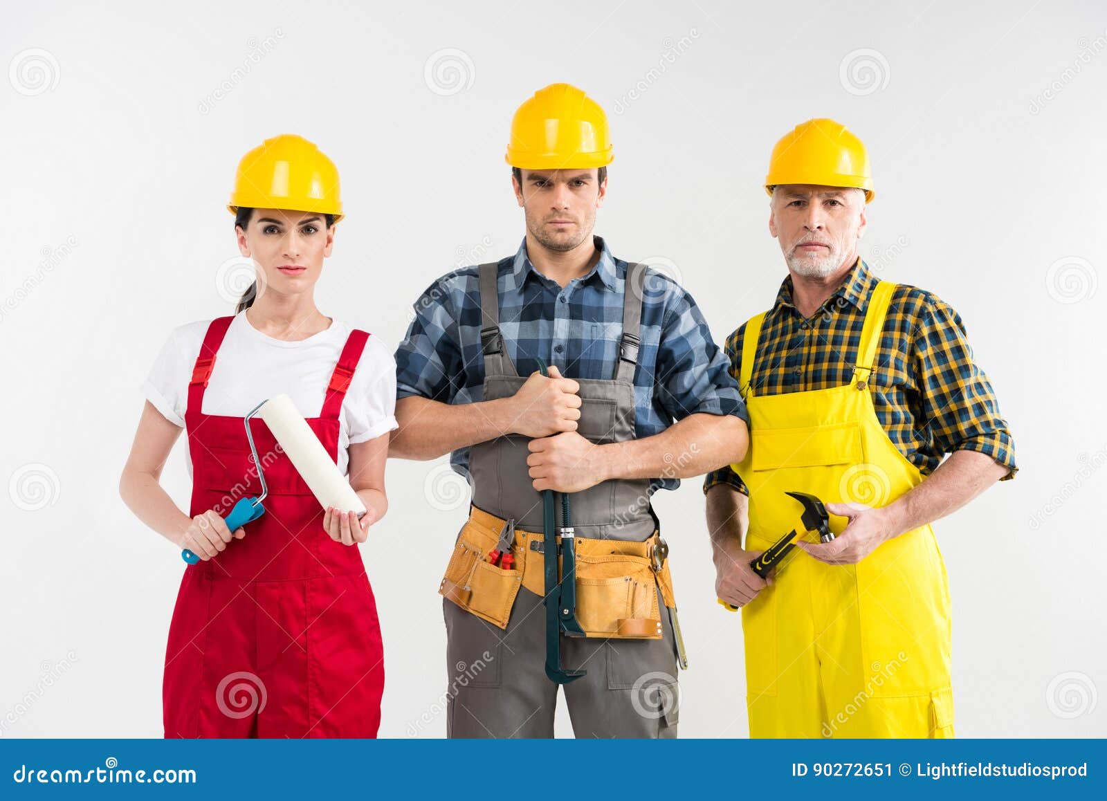 Professional Construction Workers Stock Image - Image of equipment ...