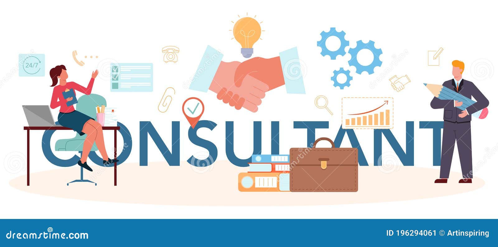 Professional Consultant Typographic Header. Research and Recommendation ...