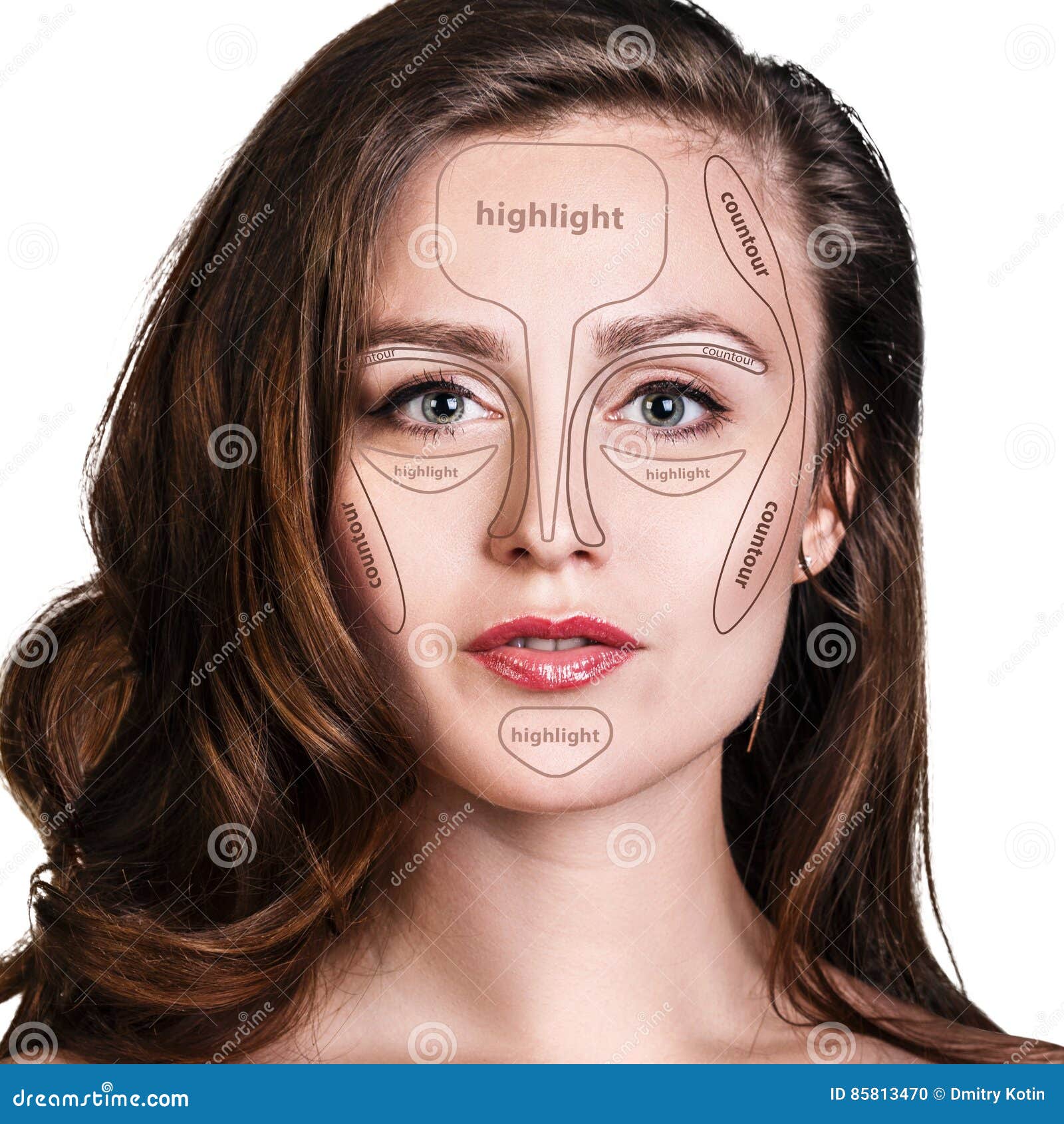 Professional Contouring Face Make-up. Stock Photo - Image of contouring ...