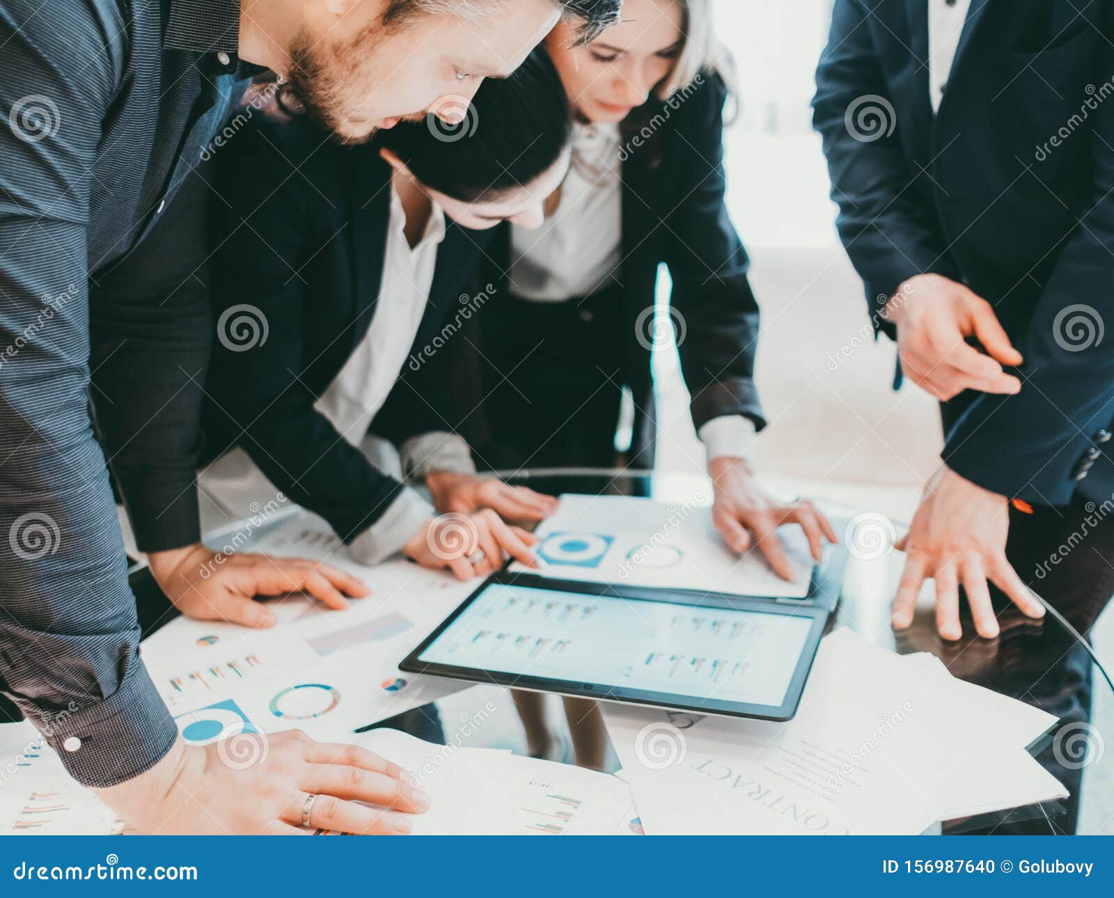 Professional Cooperation Business Partners Report Stock Photo - Image ...