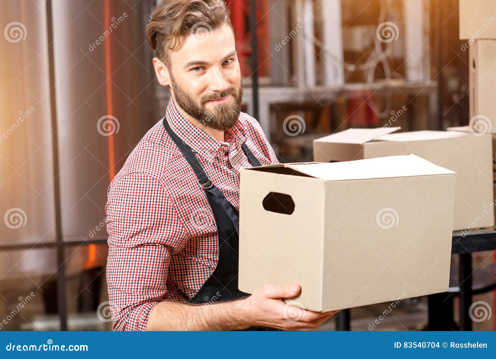 Professional Courier with Boxes Stock Photo - Image of package ...