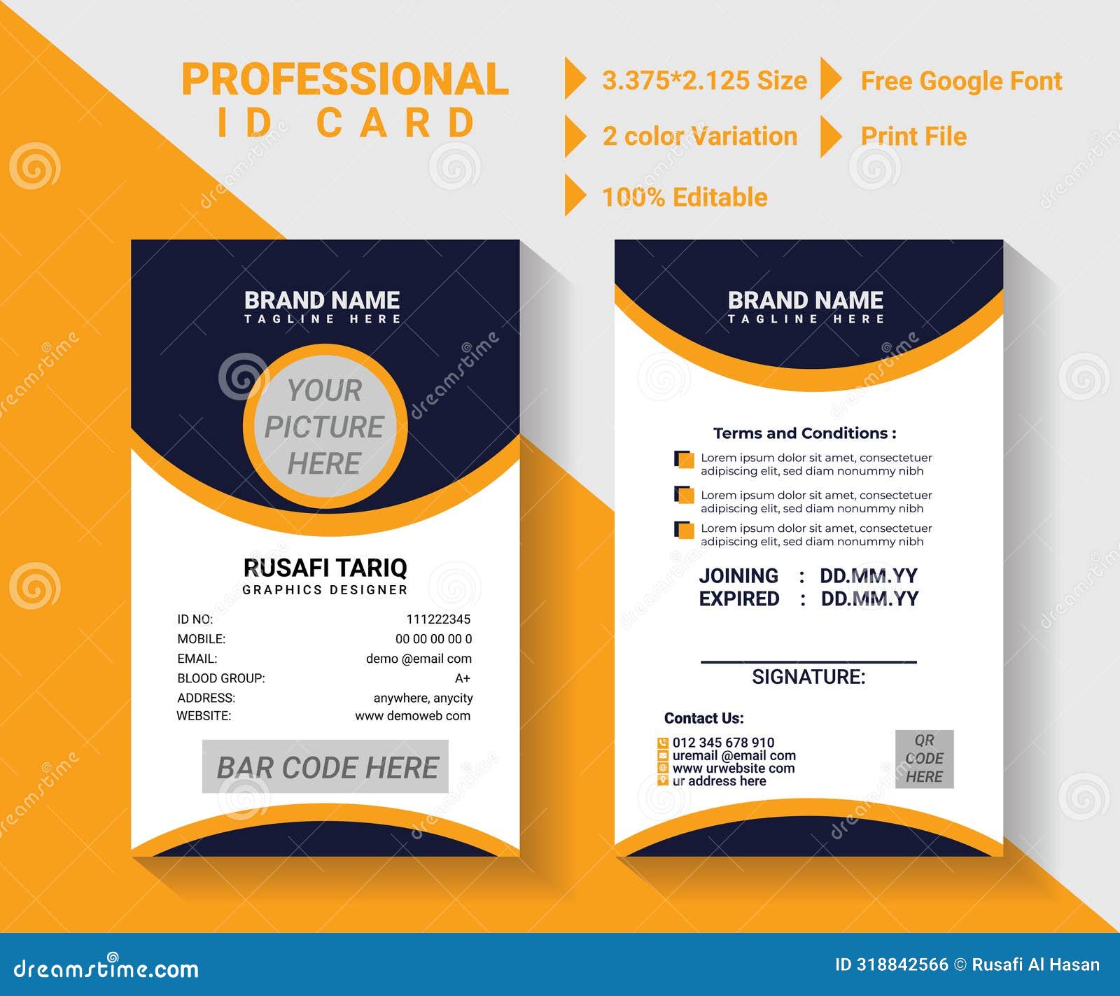 Professional Creative ID Card Design Project, Creative Unique Id Card ...