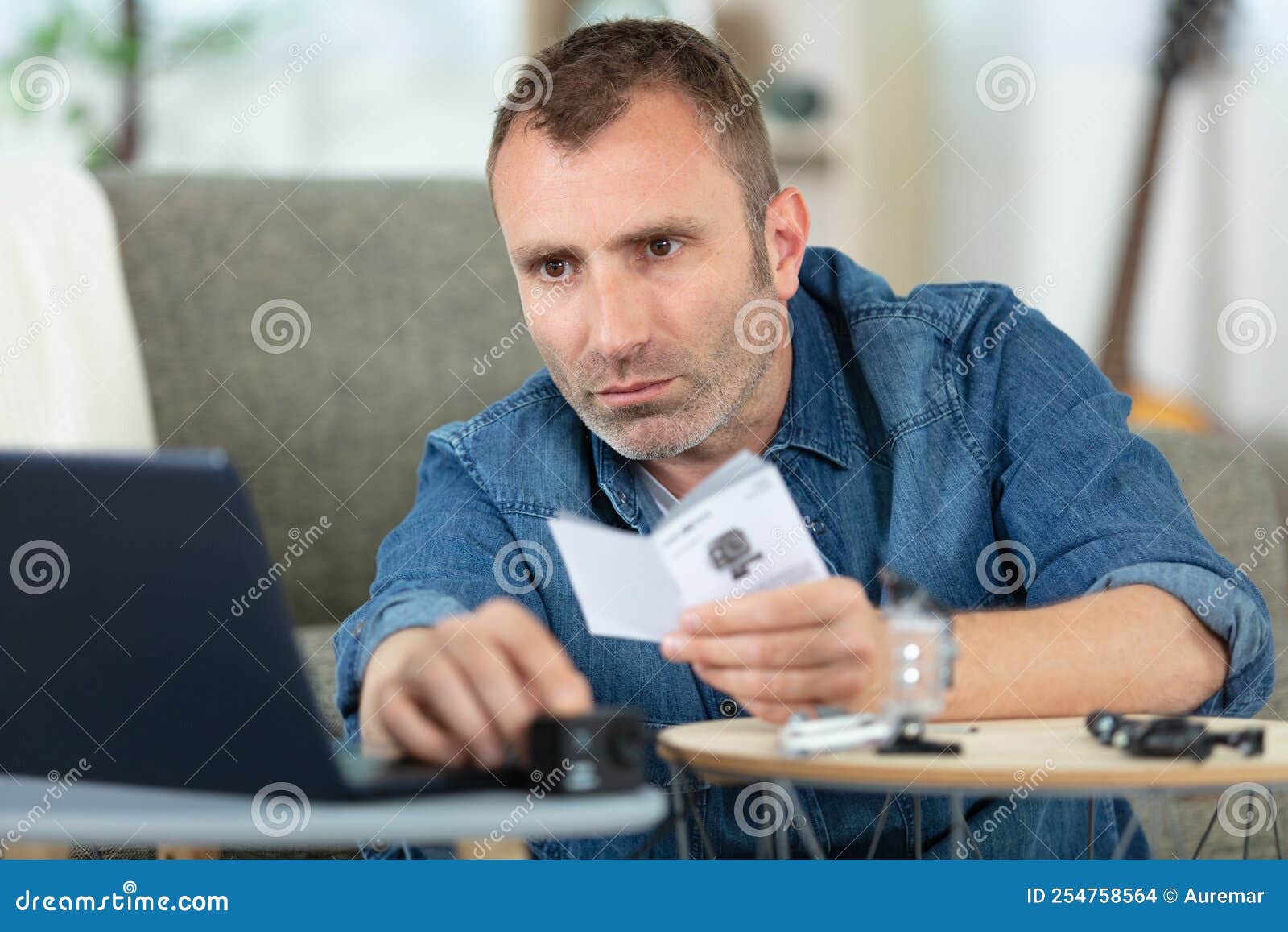 Professional Creative Profession Freelancer Transfers Files Stock Photo ...