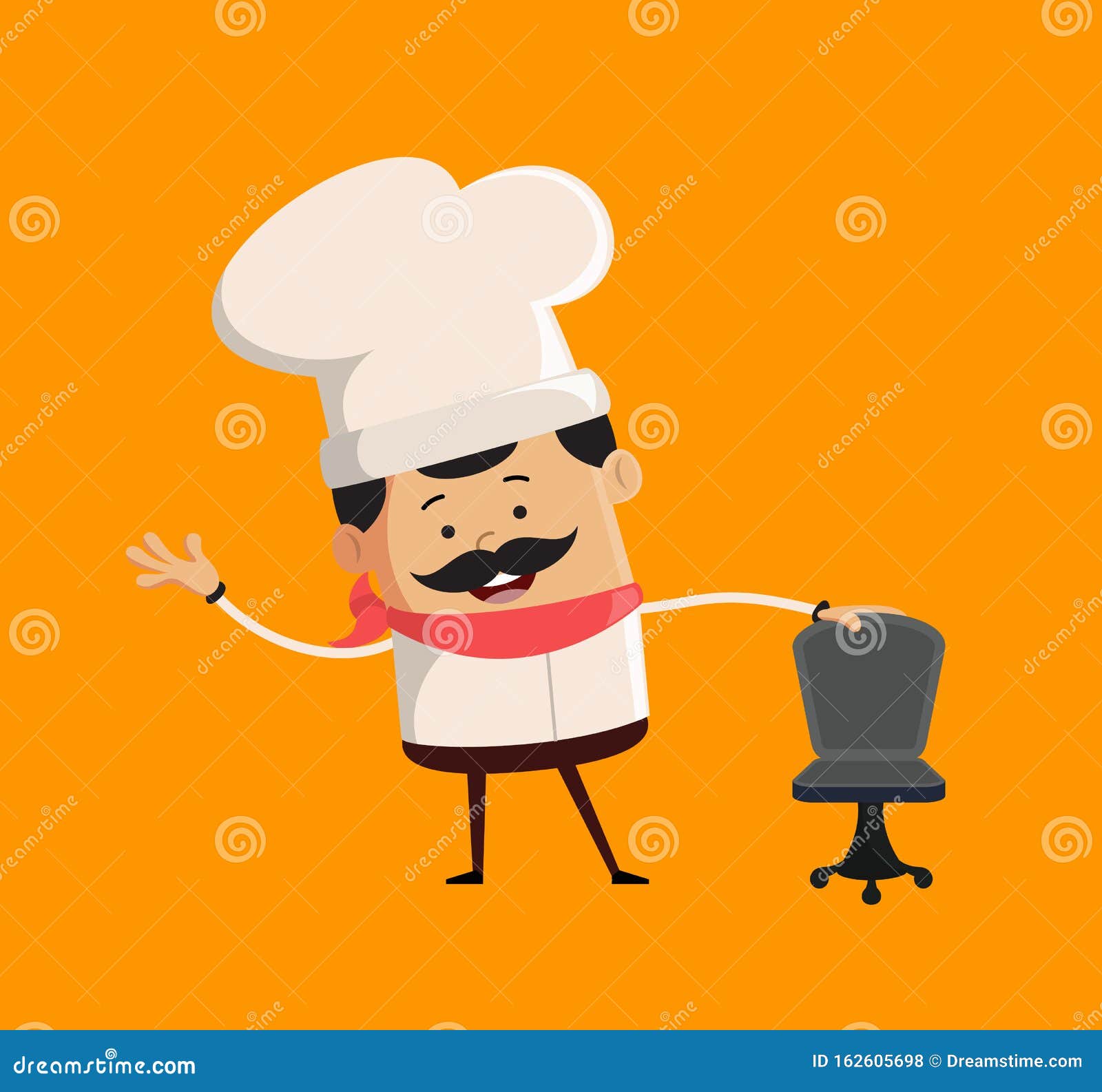 Professional Cute Chef - Devil Person Standing with Fake Smile Stock ...