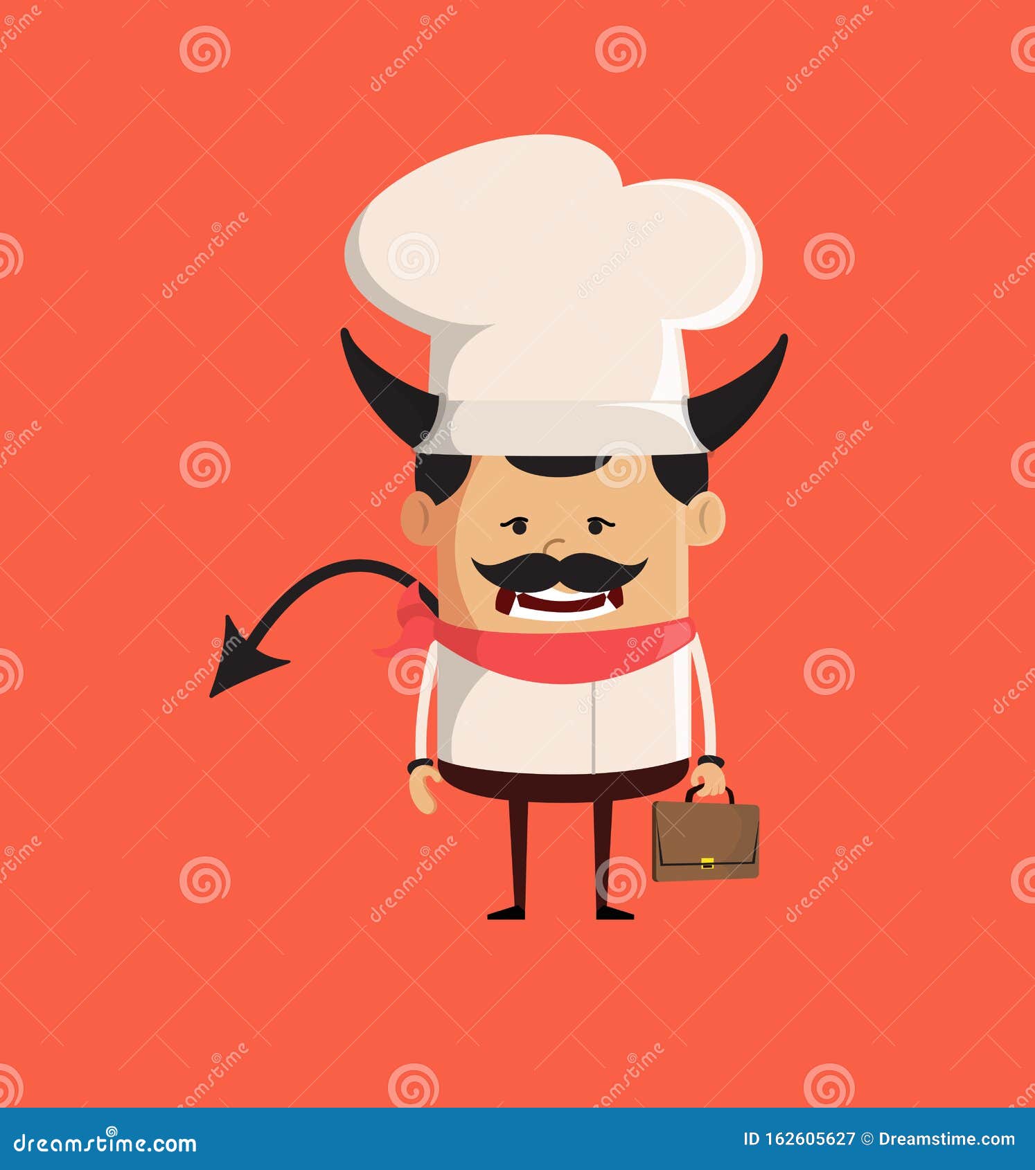 Professional Cute Chef - Standing in Angry Mood Stock Vector ...