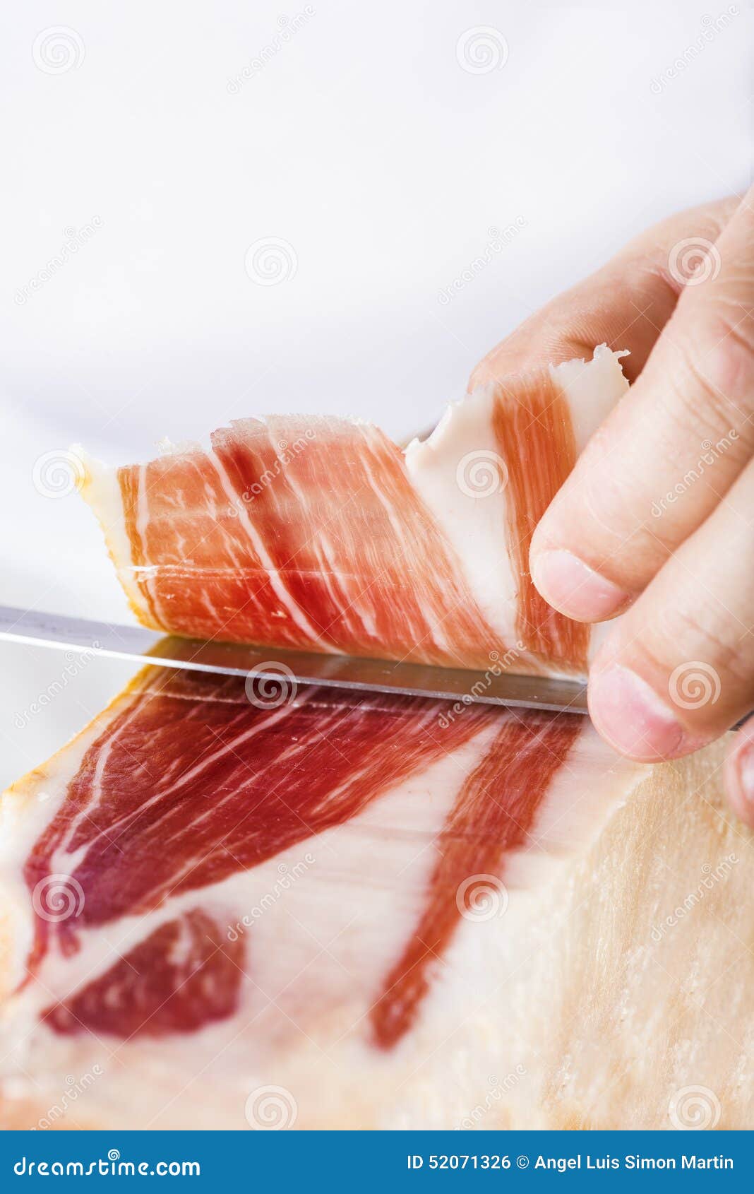 Professional Cutting of Serrano Ham Stock Photo - Image of nutrition ...