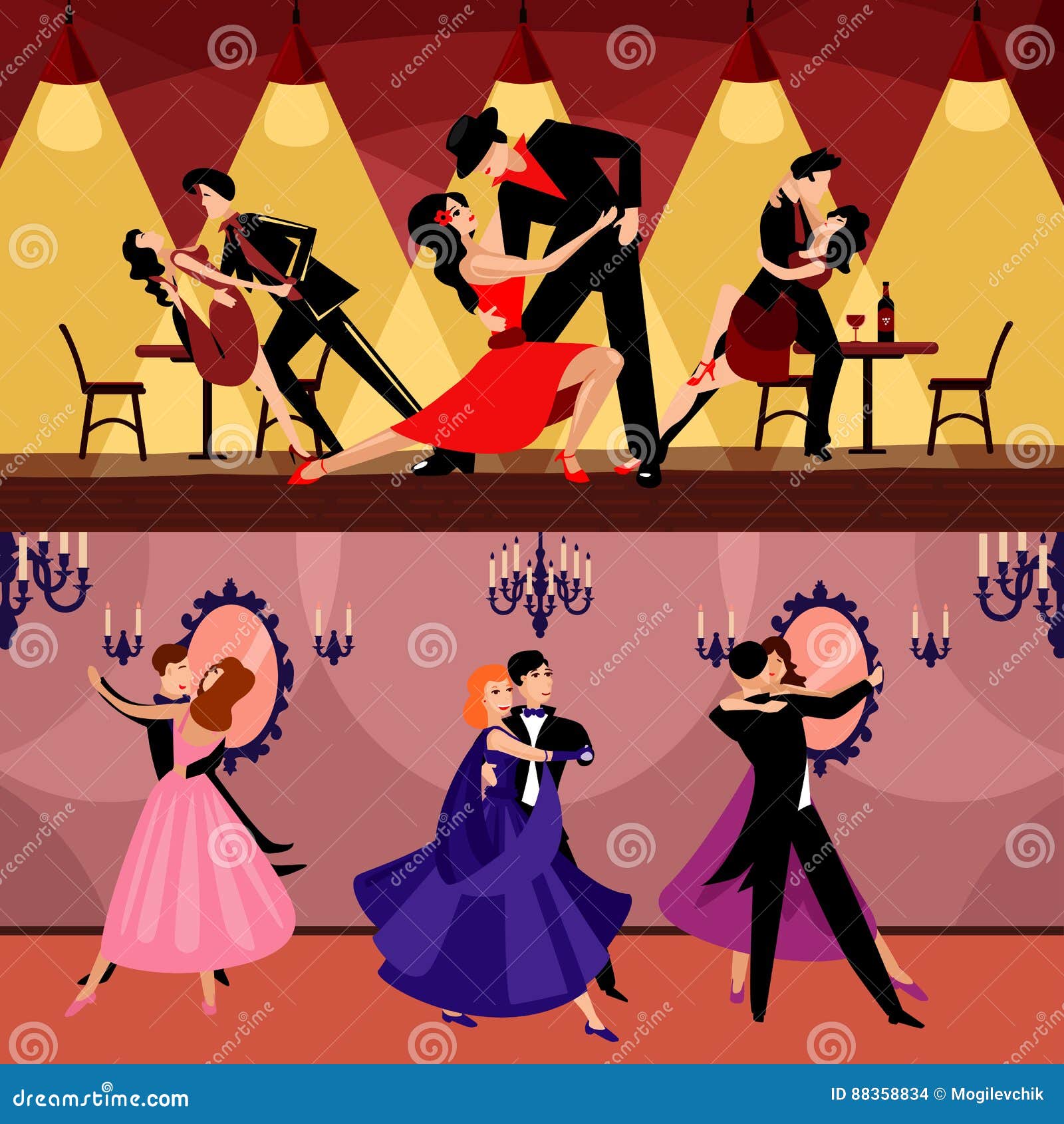 Professional Dancers Isometric Flowchart Vector Illustration ...