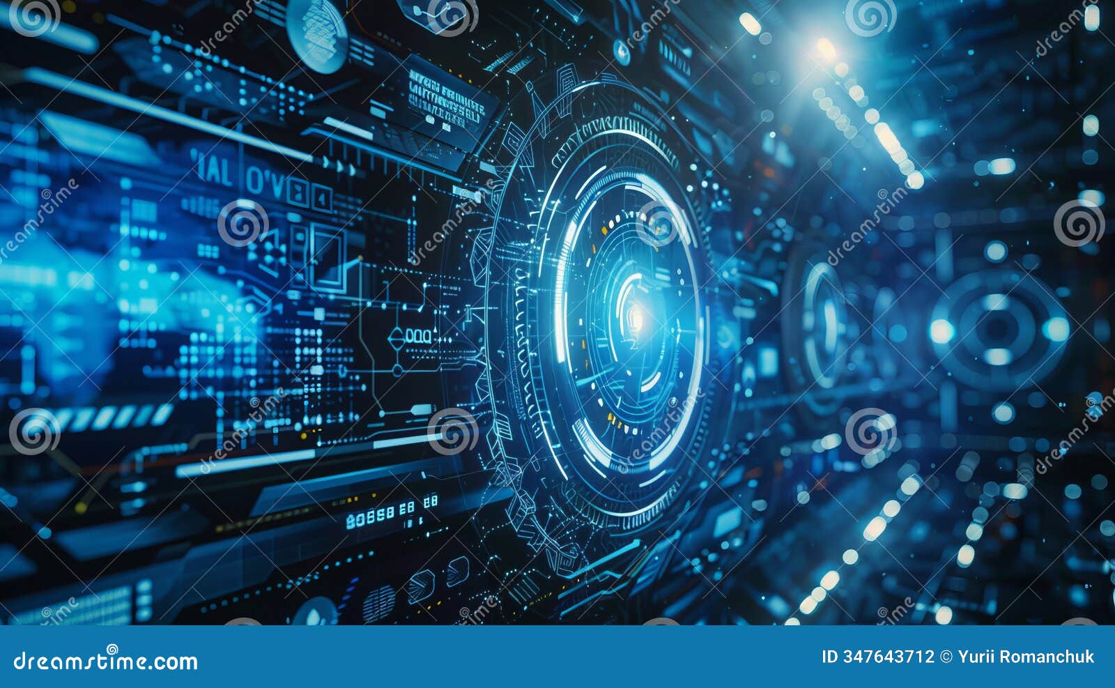 Professional Dark Blue Powerpoint Background Modern Tech Style with ...