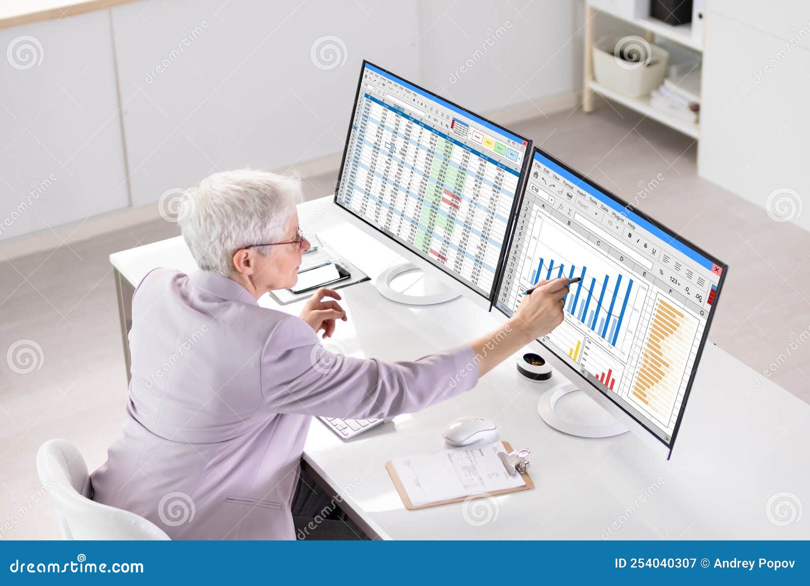Professional Data Analyst stock image. Image of chair - 254040307