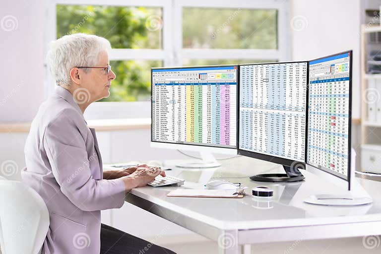 Professional Data Analyst stock image. Image of accountant - 254040343