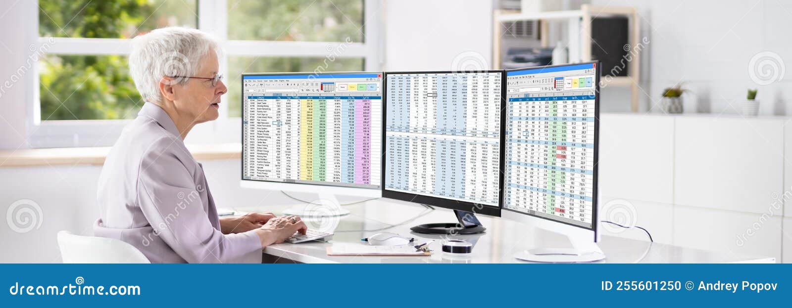 Professional Data Analyst stock photo. Image of glass - 255601250