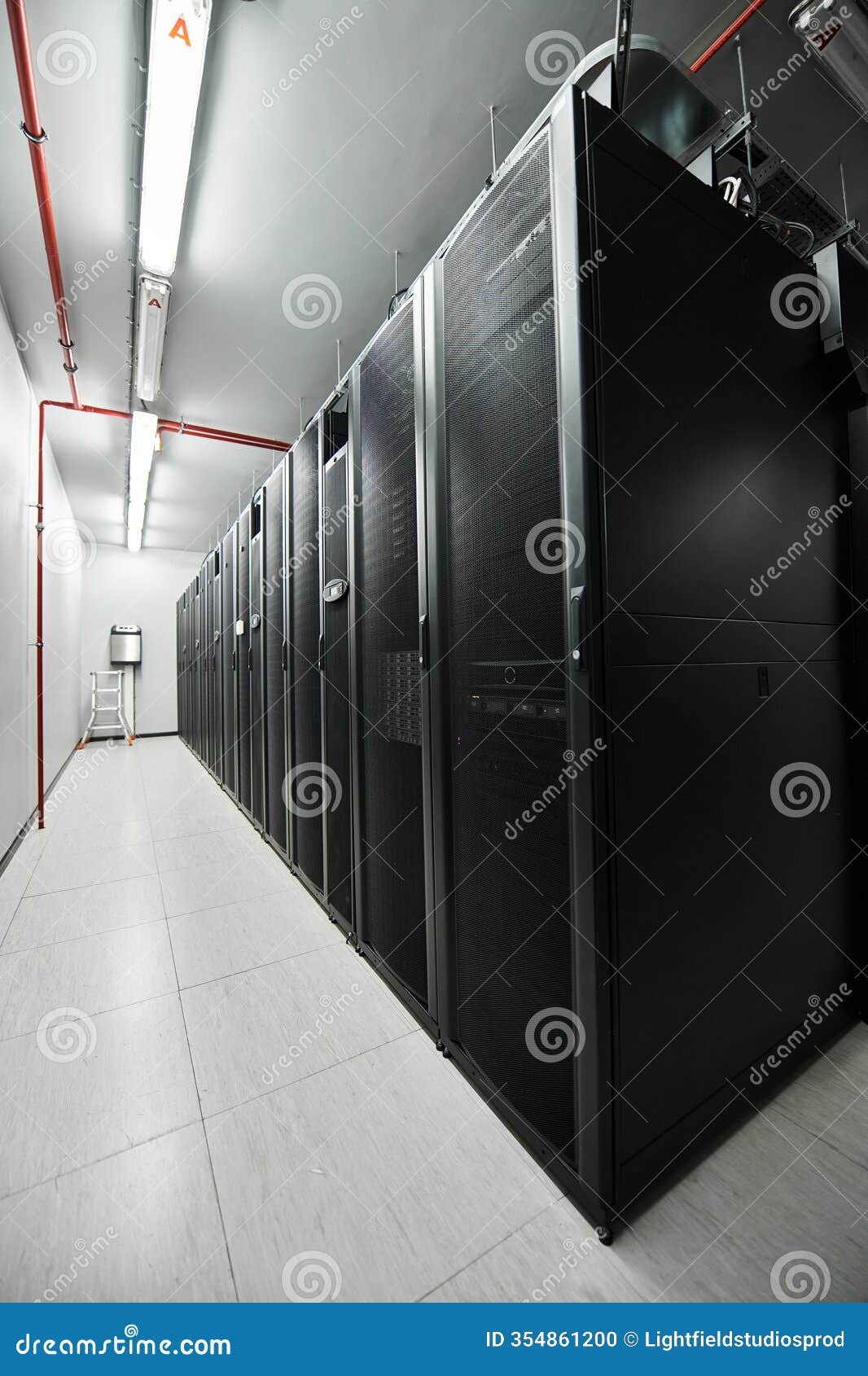 A Professional Data Center Features Rows Stock Photo - Image of ...