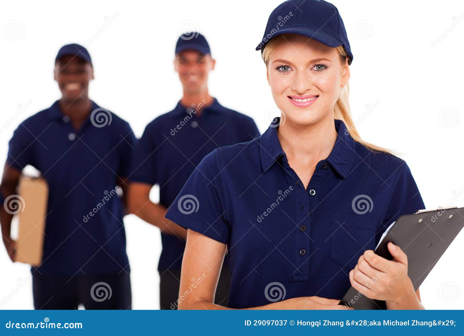 Professional Delivery Service Stock Image - Image of navy, african ...