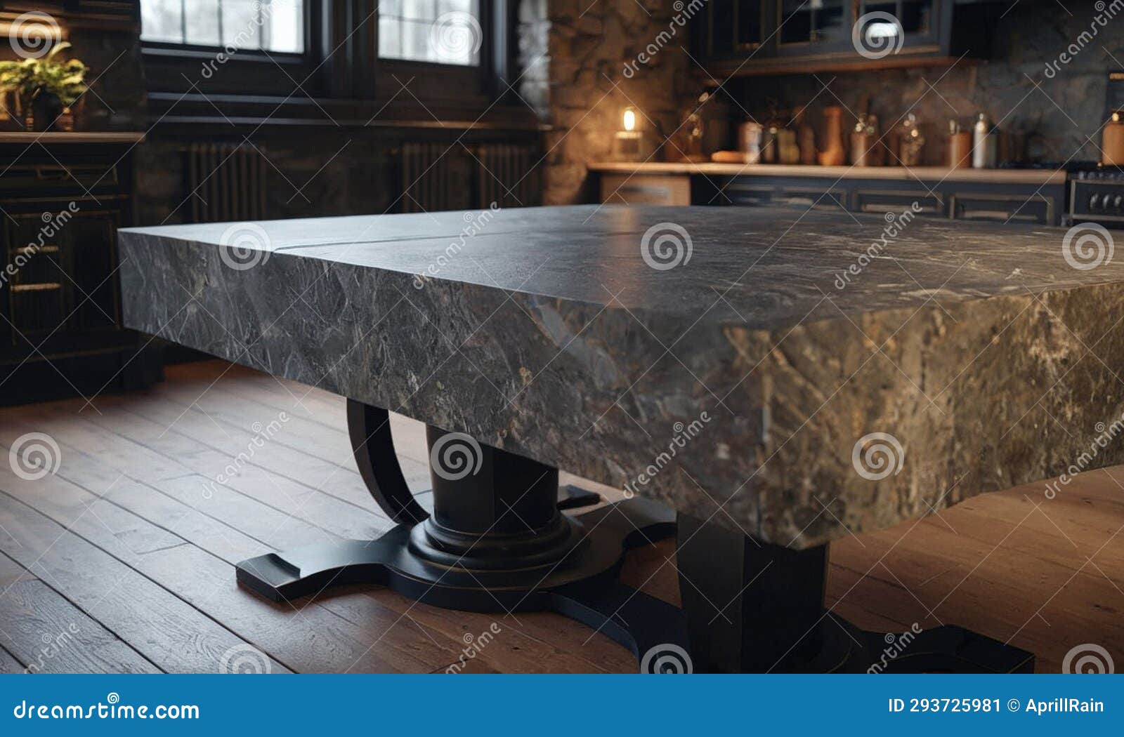 Professional Design Background with Expensive Black Granite. Dark Stone Table Stock Image ...