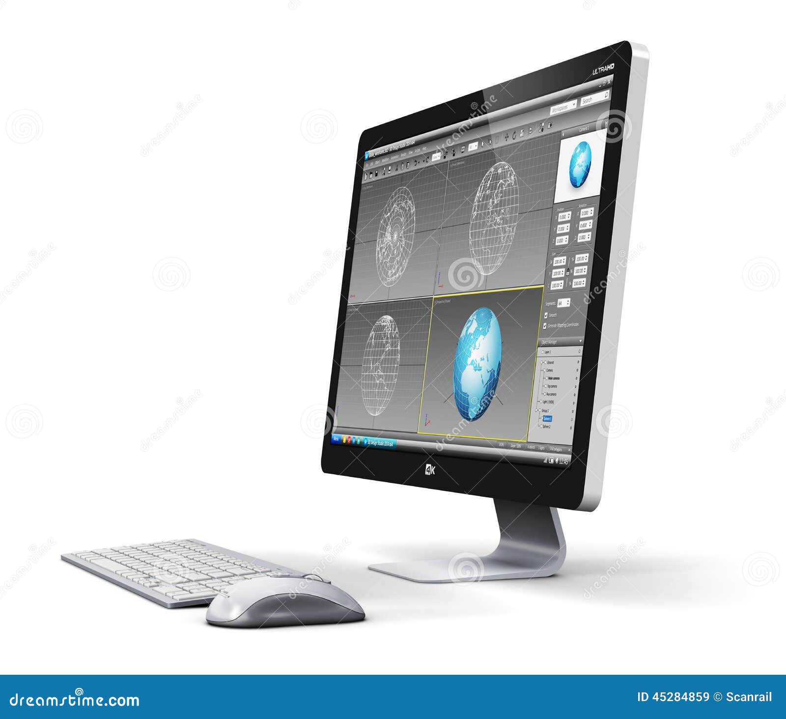 Professional Desktop Computer Workstation Stock Illustration ...