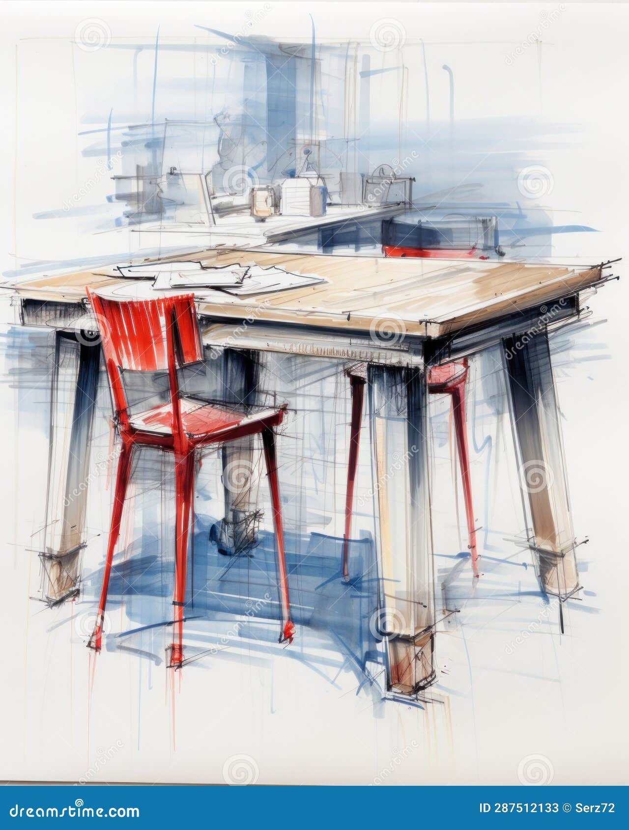 Professional Desktop Sketch Stock Image - Image of generative, sketch ...